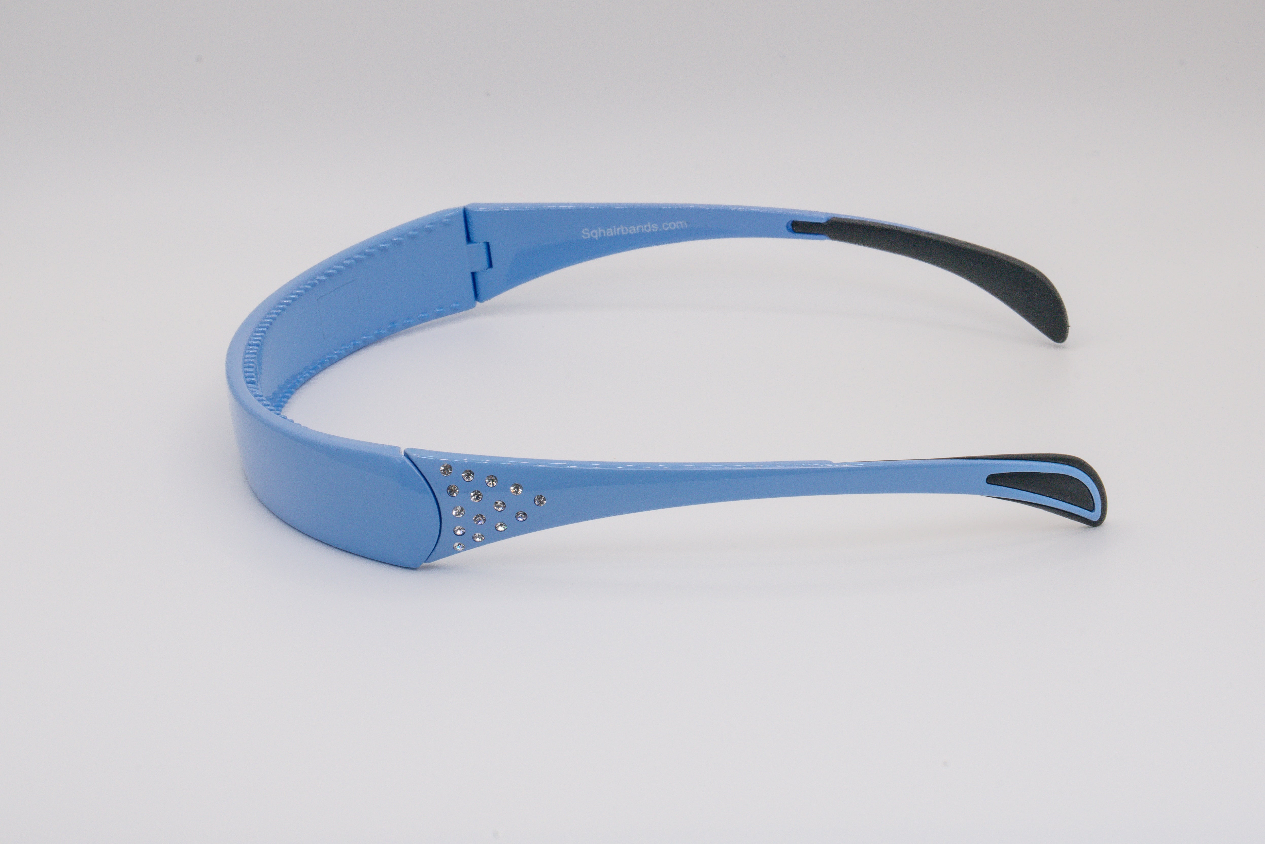 Periwinkle Blue w/ Crystals - 5 Rows. – SqHair Bands